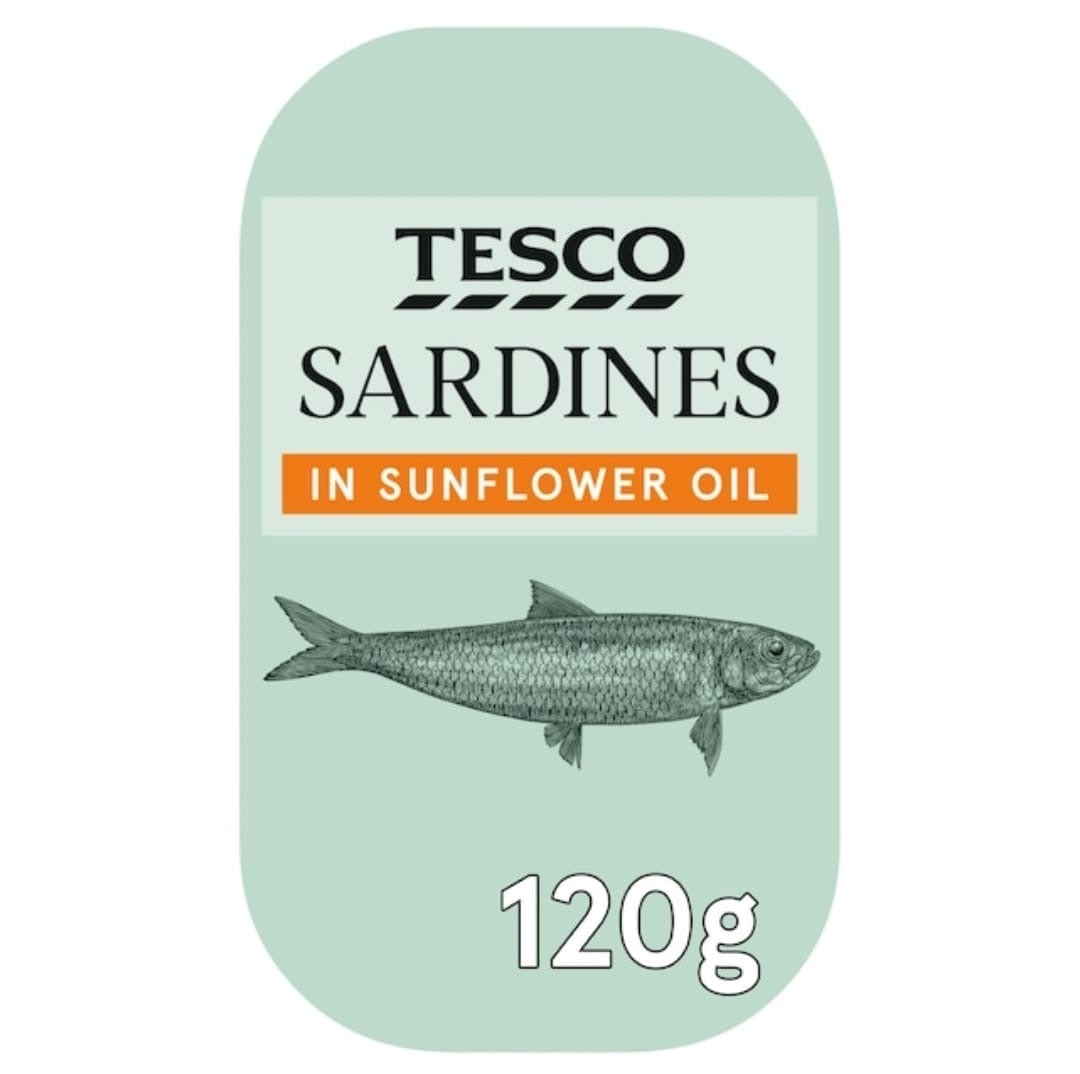 Tesco Sardines In Sunflower Oil 120g – Globalaya